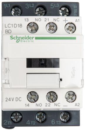 Schneider LC1D18BD Contactor 18A 24V DC | 230plus